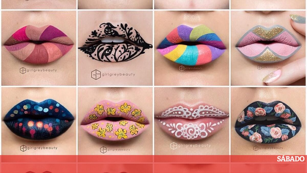 A arte pintada nos lábios - Fotografias - SÁBADO