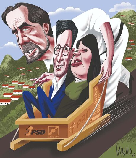 Os cartoons de Vasco Gargalo do mês de setembro de 2023 - Cartoon - SÁBADO